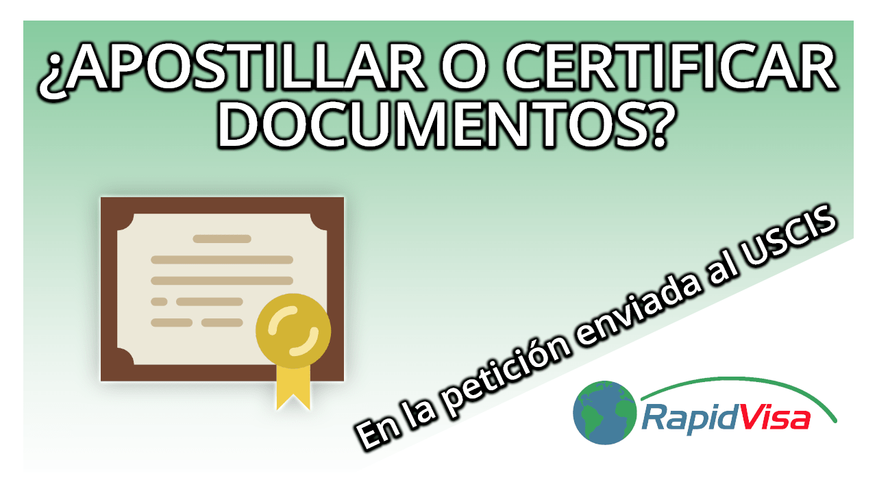 ¿Es necesario apostillar o certificar los documentos que se envían al ...